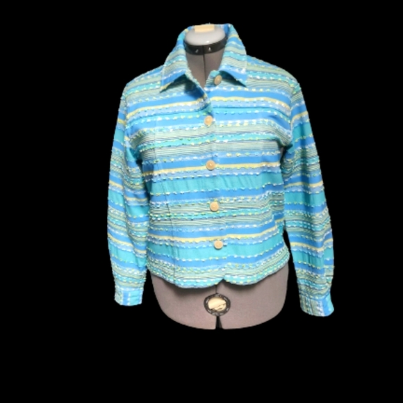 Coldwater Creek | Jackets & Coats | Horizontal Stripe Jacket | Poshmark